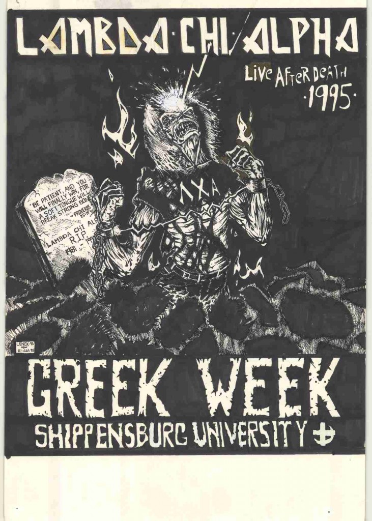 Derek Riggs Tribute- 1995 Lambda Chi Alpha Artwork – Jason Lenox