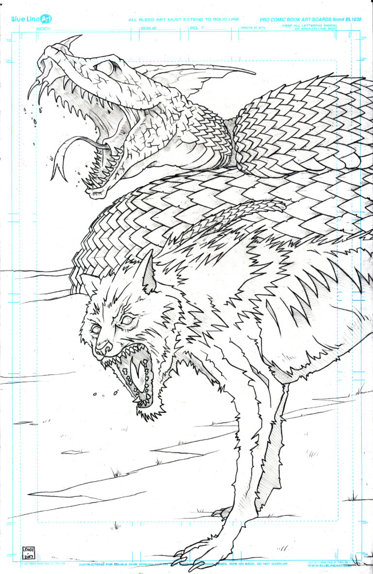 Fenrir and Jormungandr – Pencils – Jason Lenox