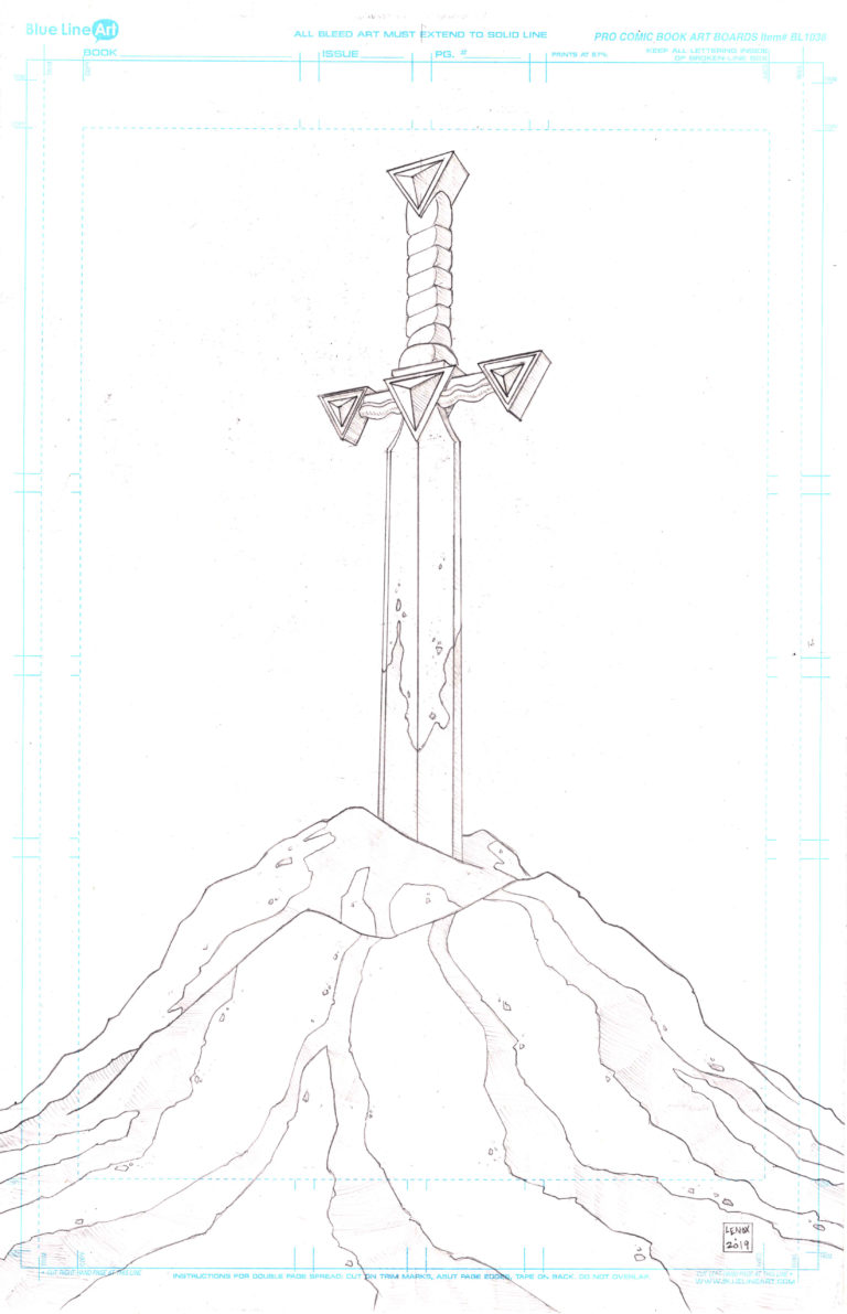 Lords of the Cosmos #3 Splash Page- “The Sword of Aegeus” – Jason Lenox